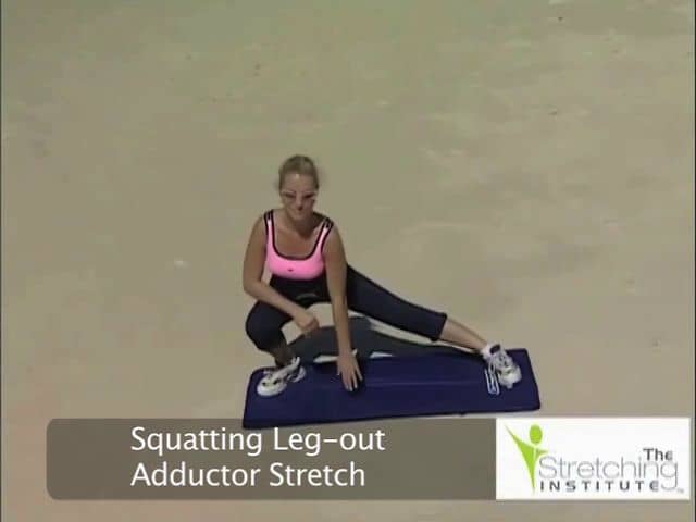 Groin Stretch, Squatting Leg-out Groin Stretch Video, Groin Stretching ...