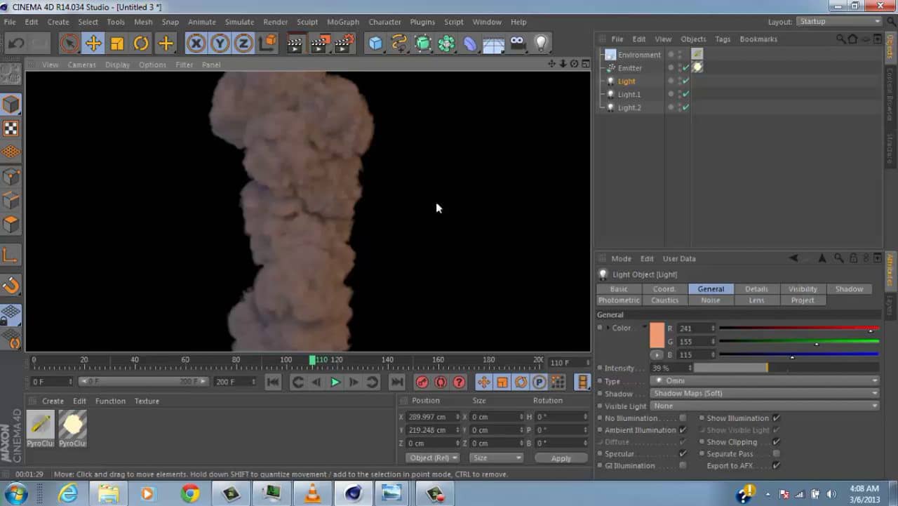 How to make a realistic Volcano smoke in Cinema 4D(pyrocluster) on Vimeo