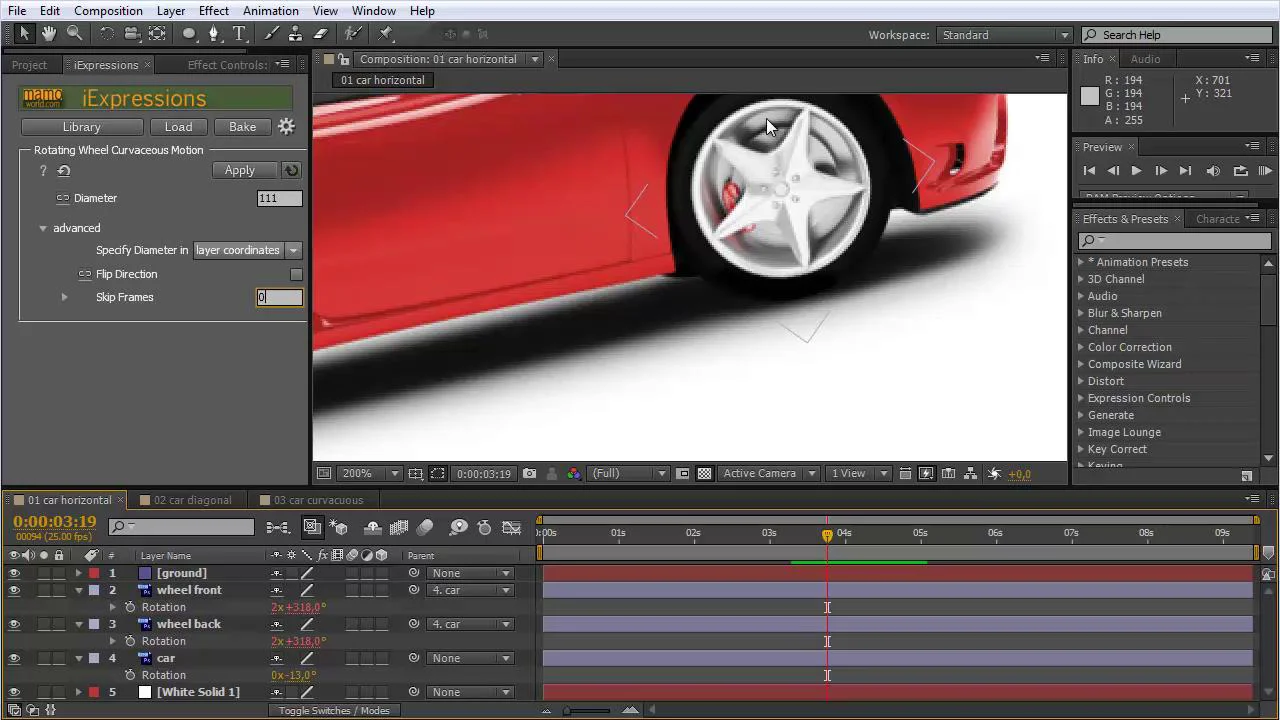 After Effects Tutorial: How to Animate Car Wheels with Expressions