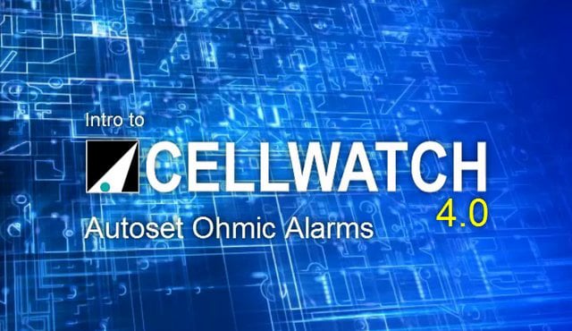 Cellwatch 4.0 - Auto Set Ohmic Alarms on Vimeo
