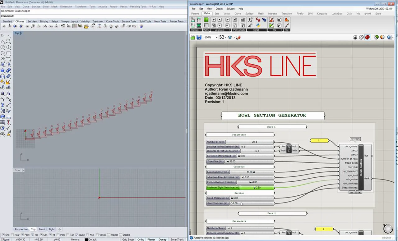 Rhino Grasshopper Python - 2D Stadium Section Generator on Vimeo