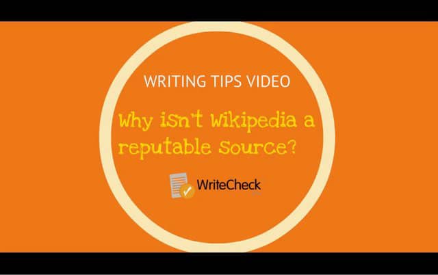 Why isn't Wikipedia a reputable source? | WriteCheck on Vimeo