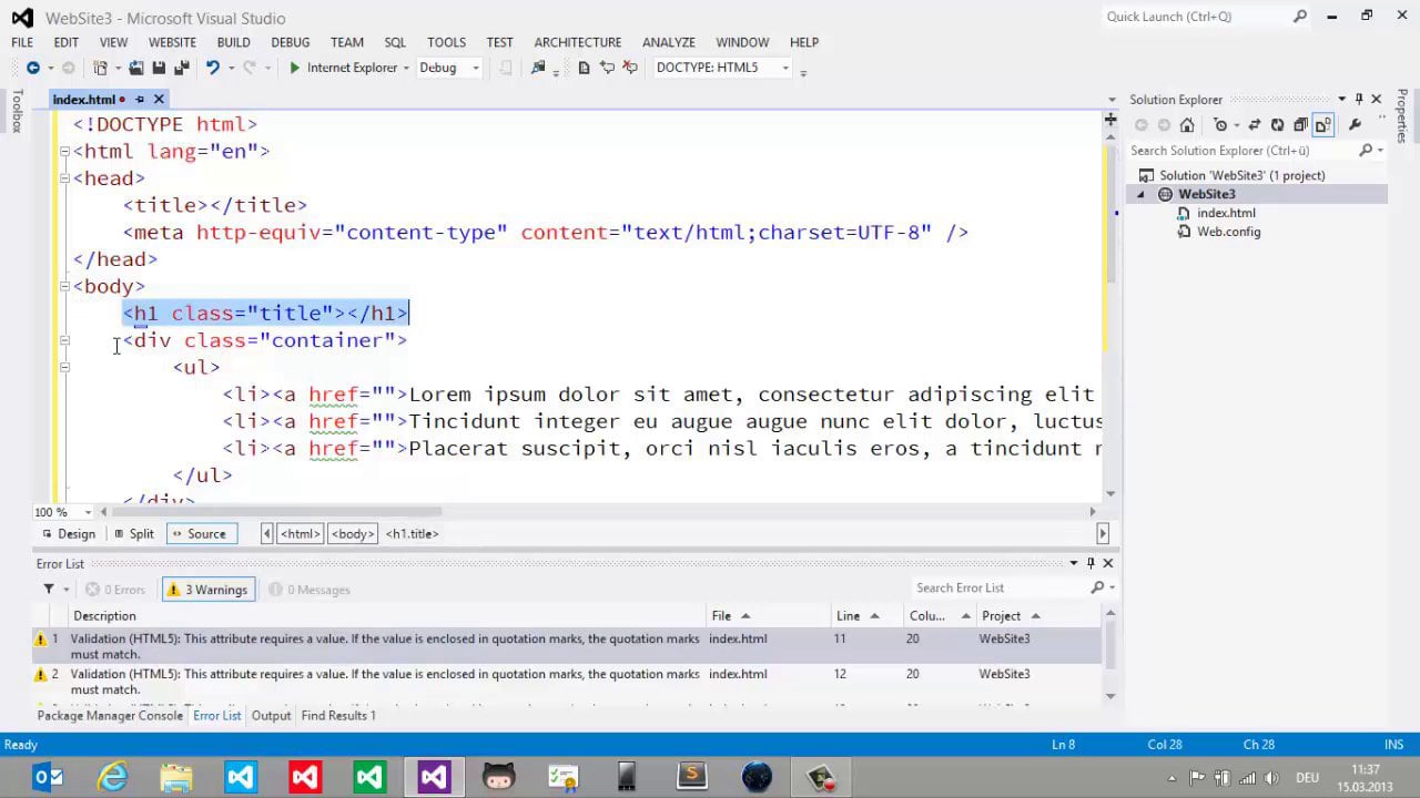 Zen Coding - Visual Studio 2012 | Microsoft on Vimeo