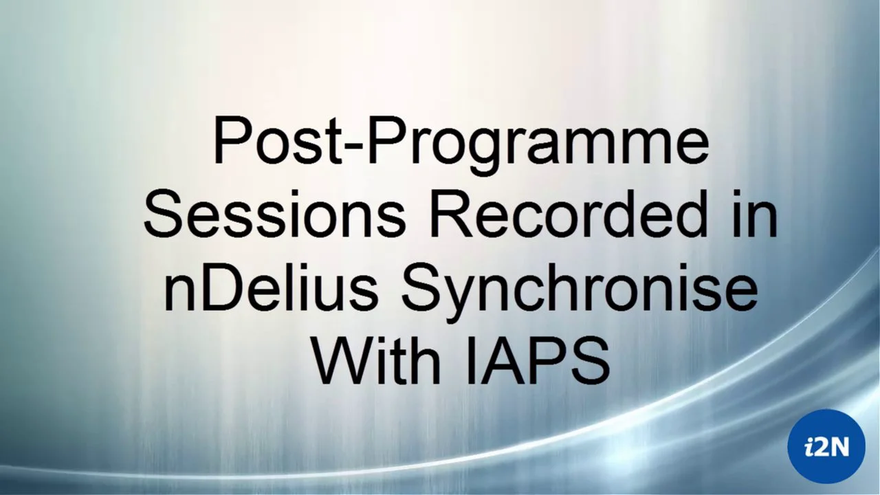 7. Post-Programme Sessions Recorded in IAPS Synchronise With nDelius on ...