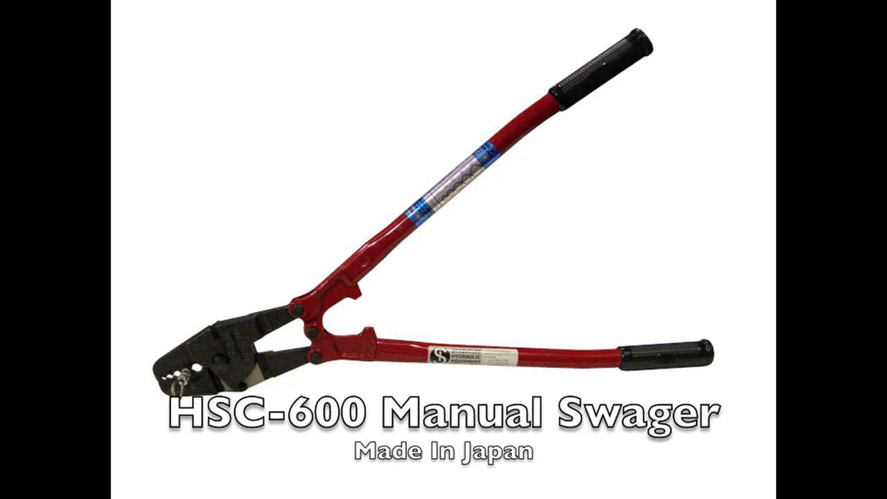 Stainelec HSC-600 Manual Wire Rope Swager by ARM Sangyo on Vimeo