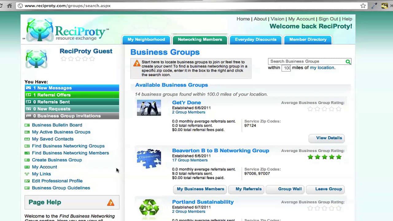 Reciproty Home Page on Vimeo