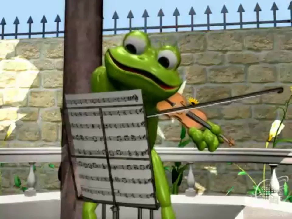 Frog playing violin on Vimeo
