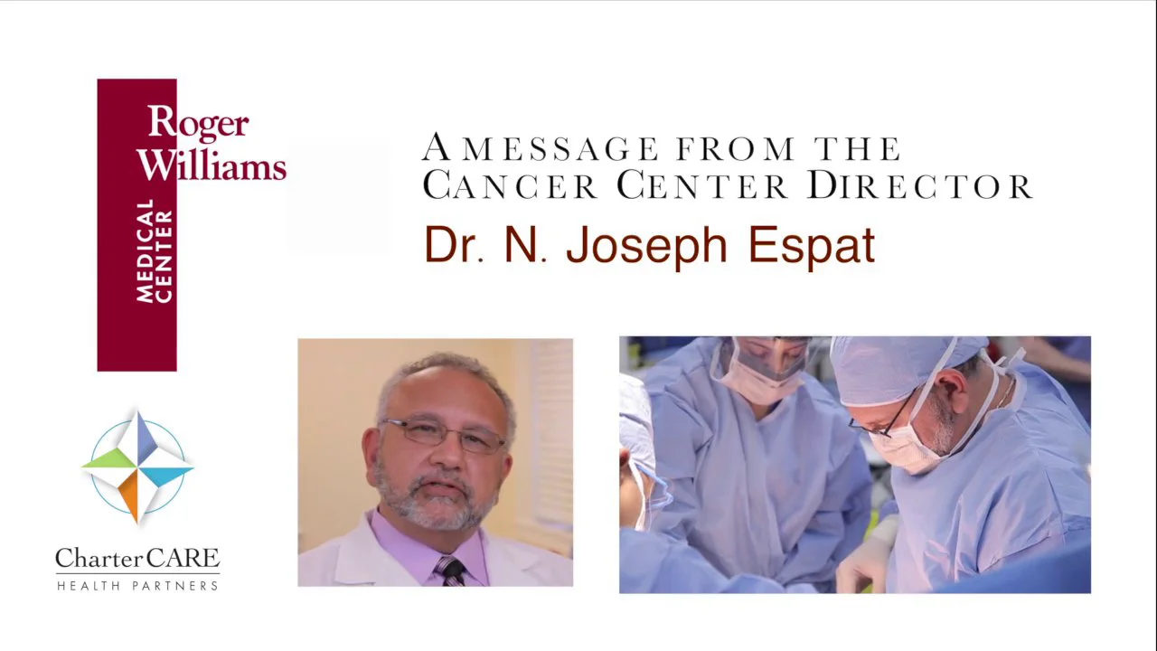 A message from Dr. N. Joseph Espat on Vimeo