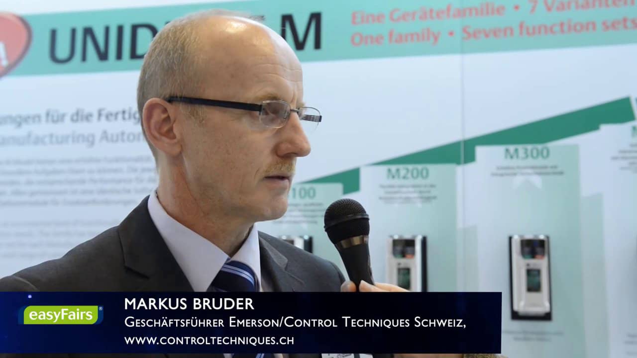 Control Techniques CEO Markus Bruder an der AUTOMATION Schweiz 2013 on ...