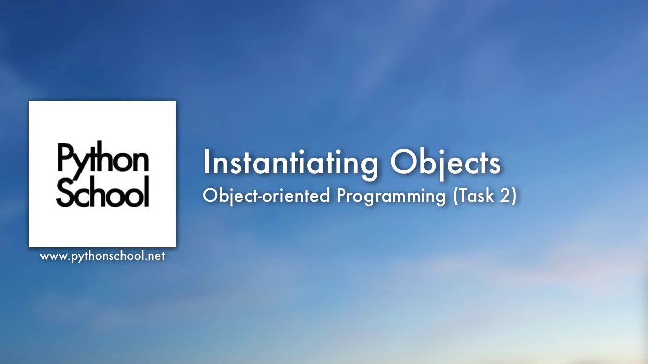 Task 2 - Instantiating objects