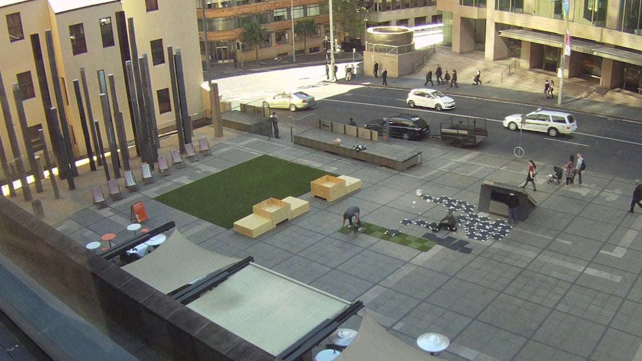 Public Sydney - Museum of Sydney Forecourt Setup on Vimeo