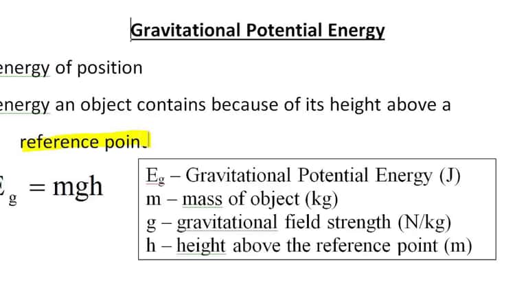 Gravitational Potential Energy Formula