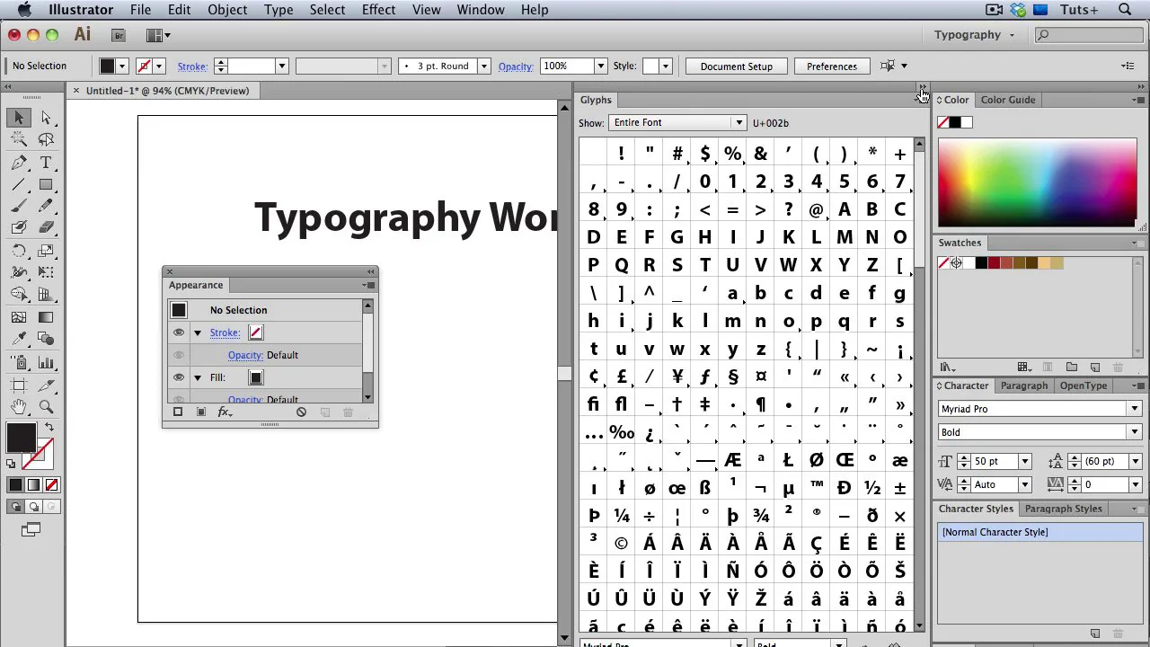 Working with Type in Illustrator: Creating a Custom Typography Workspace
