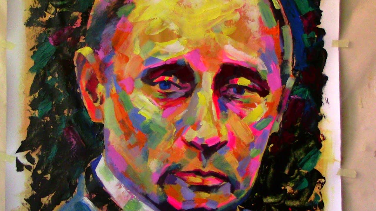 Portrait of Vladimir Putin, Palette knife painting on Vimeo