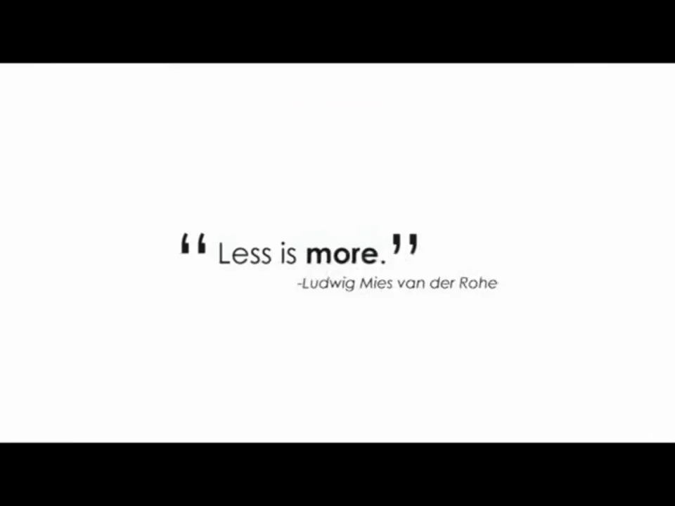 less is MORE on Vimeo