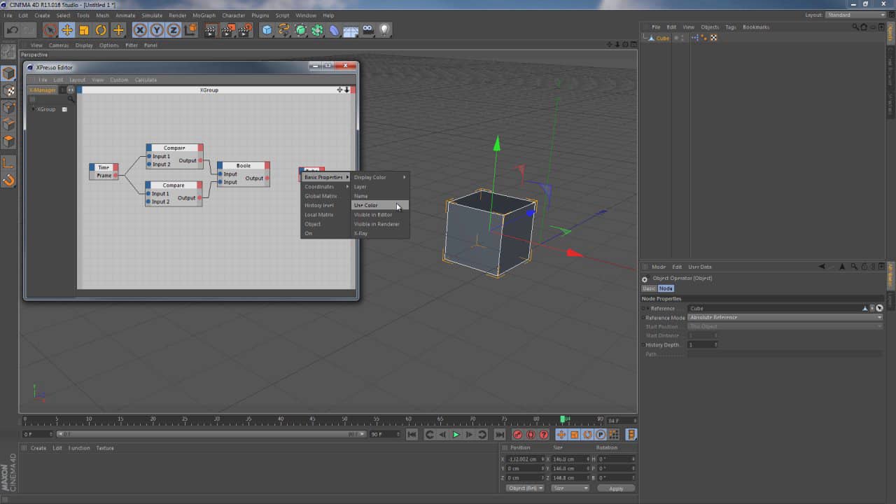 How to use XPresso Compare node on Vimeo