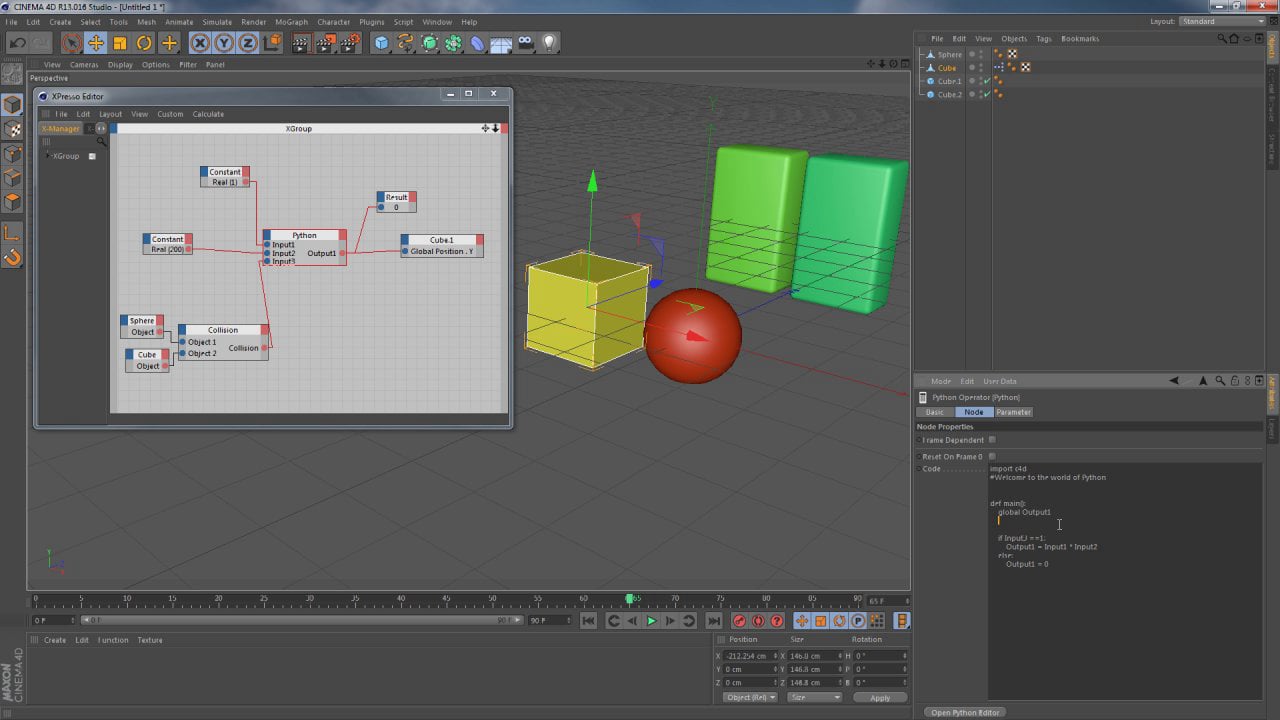 How to use XPresso Python node on Vimeo