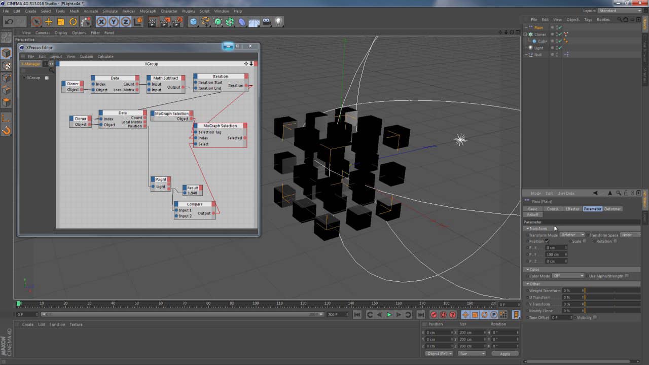 How to use XPresso PLight node on Vimeo