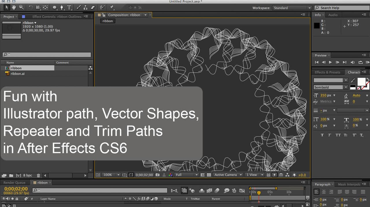 Fun with Illustrator paths, Vector Shapes, Repeater and Trim Paths in After Effects CS6 on Vimeo