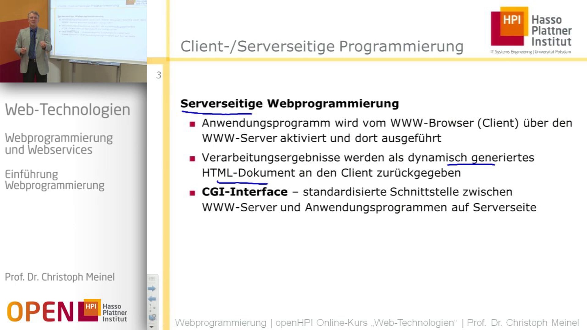 Einführung Webprogrammierung | Web-Technologien | openHPI