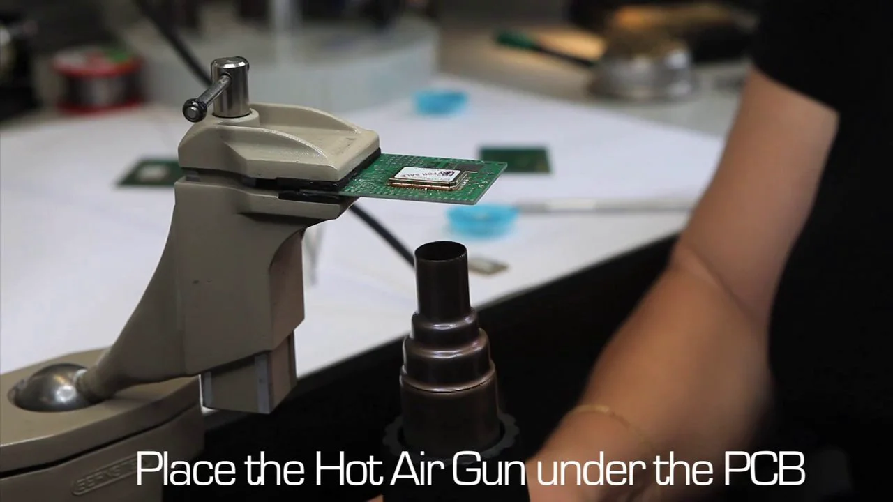 Product Video - How to hand soldering an LGA module with a hot air gun