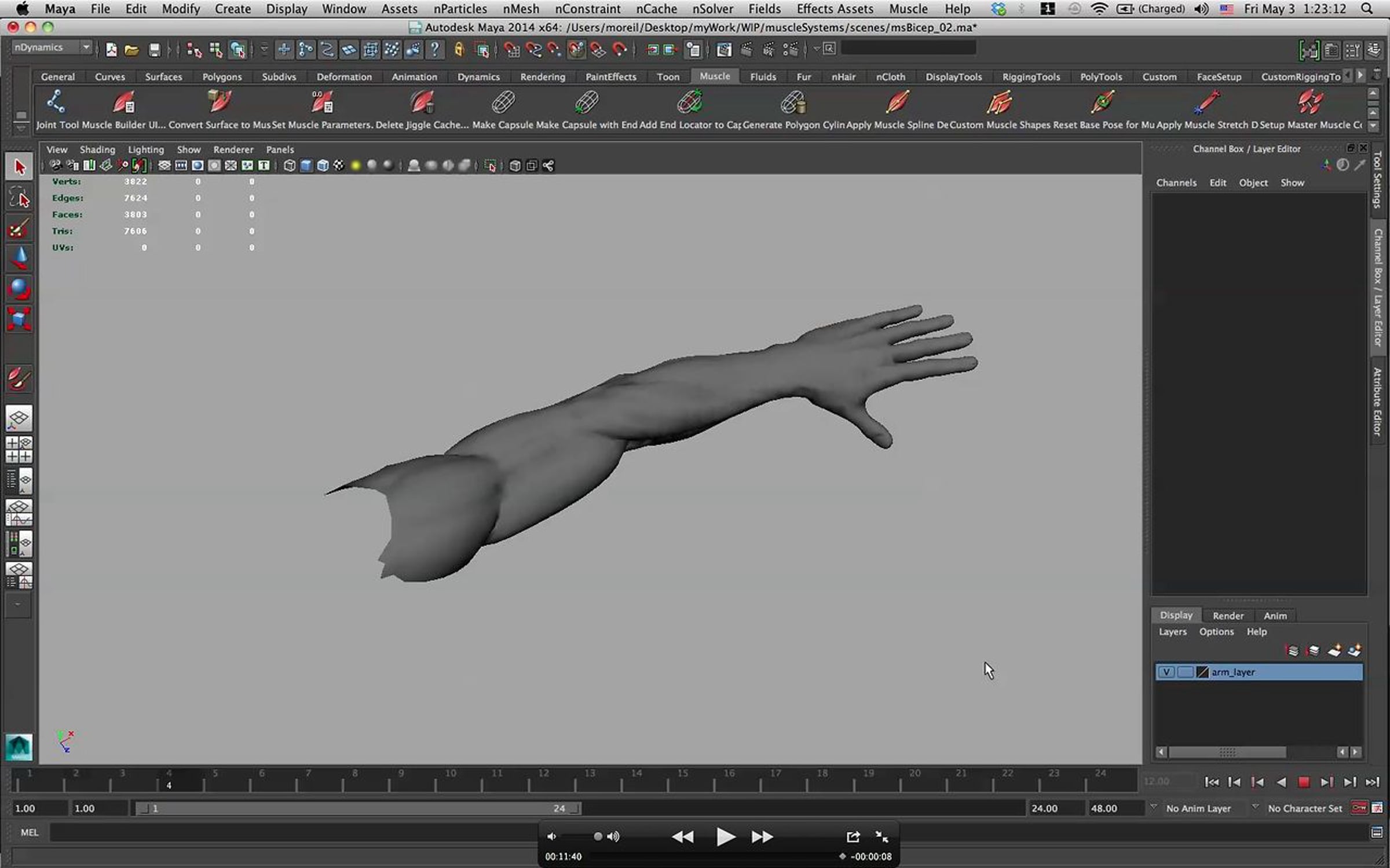 Maya Muscle - Spline Deformer - Tutorial