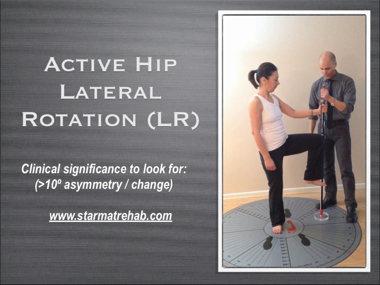 STARmat: Active Hip Lateral Rotation (LR) Test on Vimeo