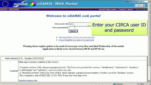 eDAMIS Web Portal 3/4: Sending a data file on Vimeo