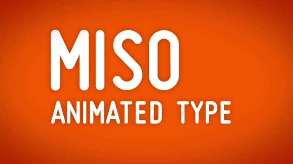 Miso Animated Type on Vimeo