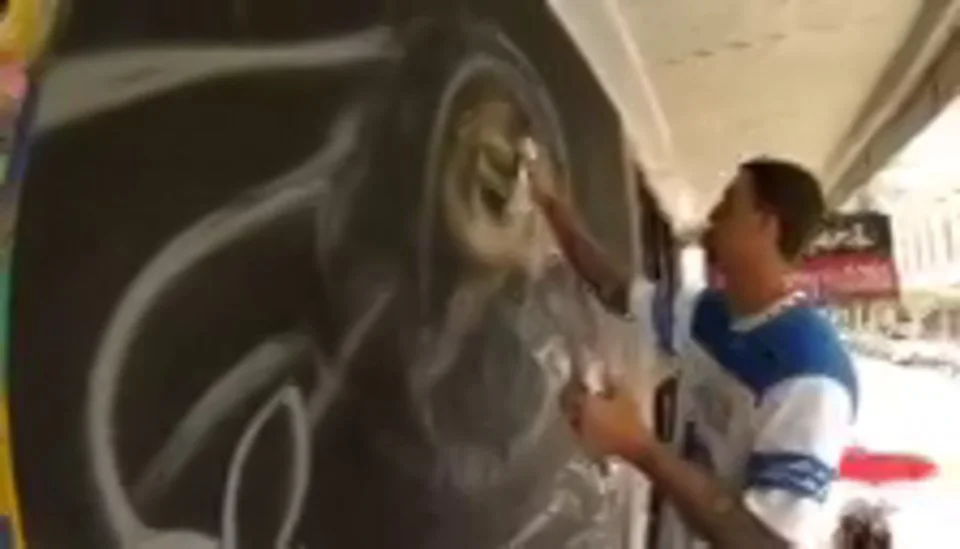 Sneak peek!! Mike "Rollo Banks" Malone memorial mural on Vimeo