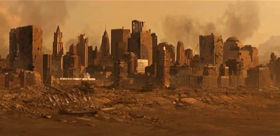 Crumbling city skyline on Vimeo