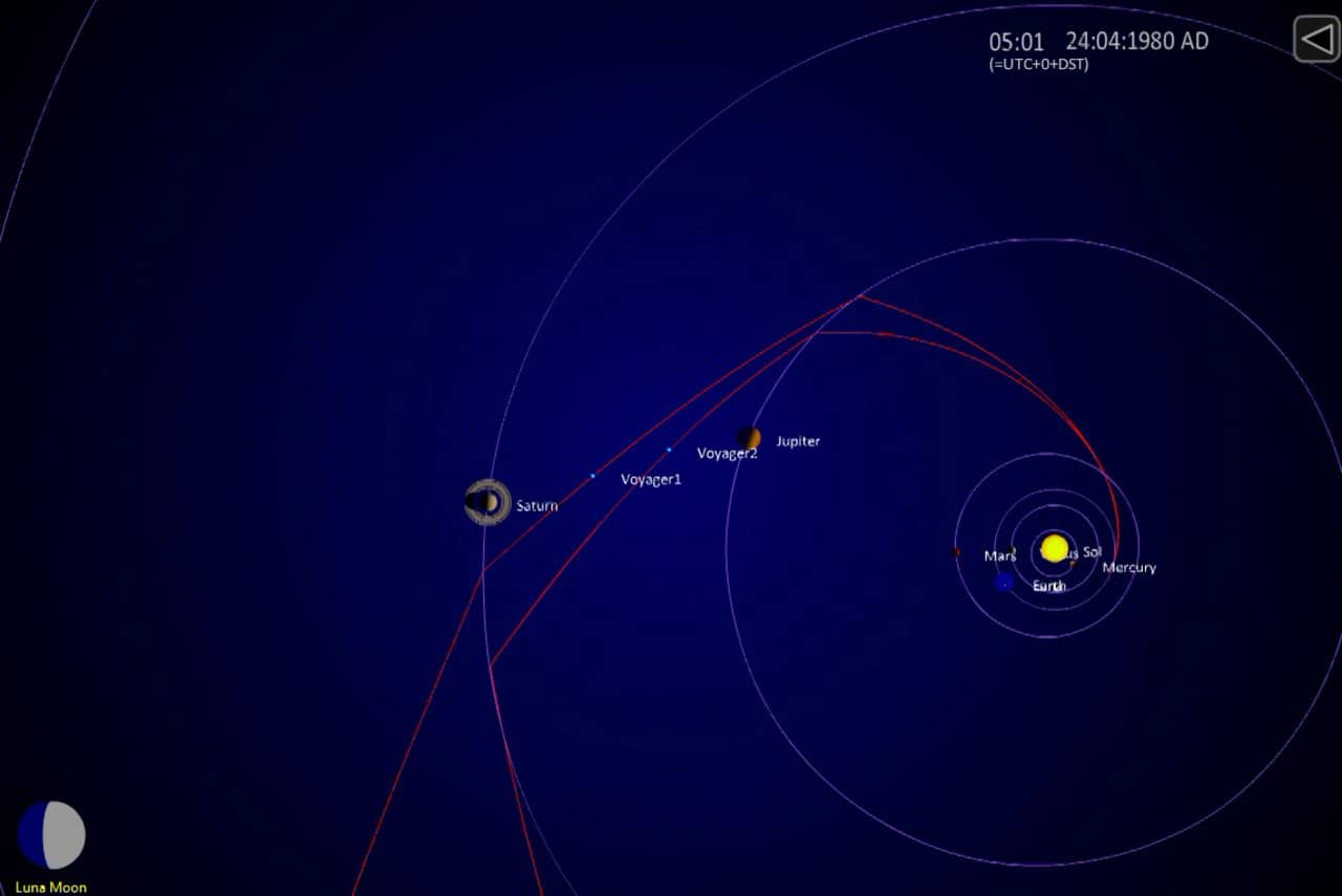 Voyager 1 and 2 Spacecraft Flight Paths on Vimeo
