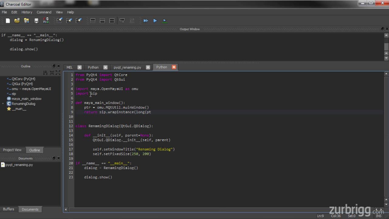 Maya Python - PyQt Renaming Dialog (Part 1) on Vimeo
