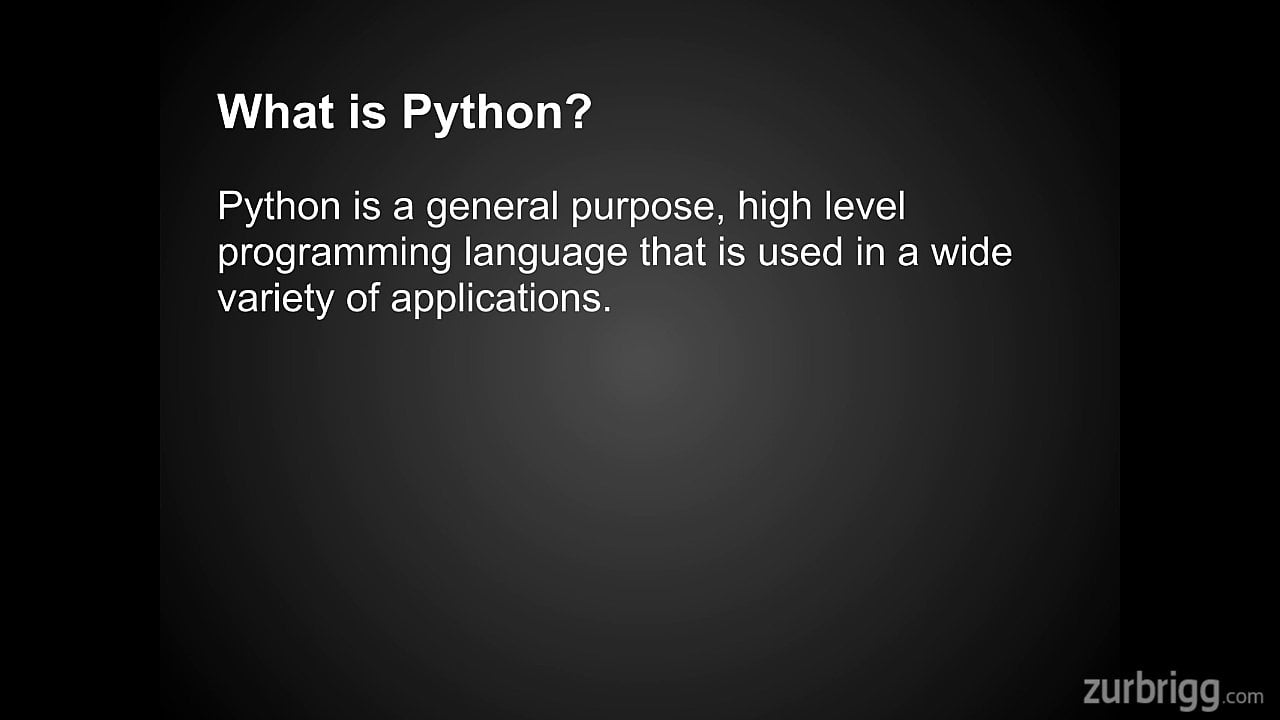 1.2 - Python Overview on Vimeo