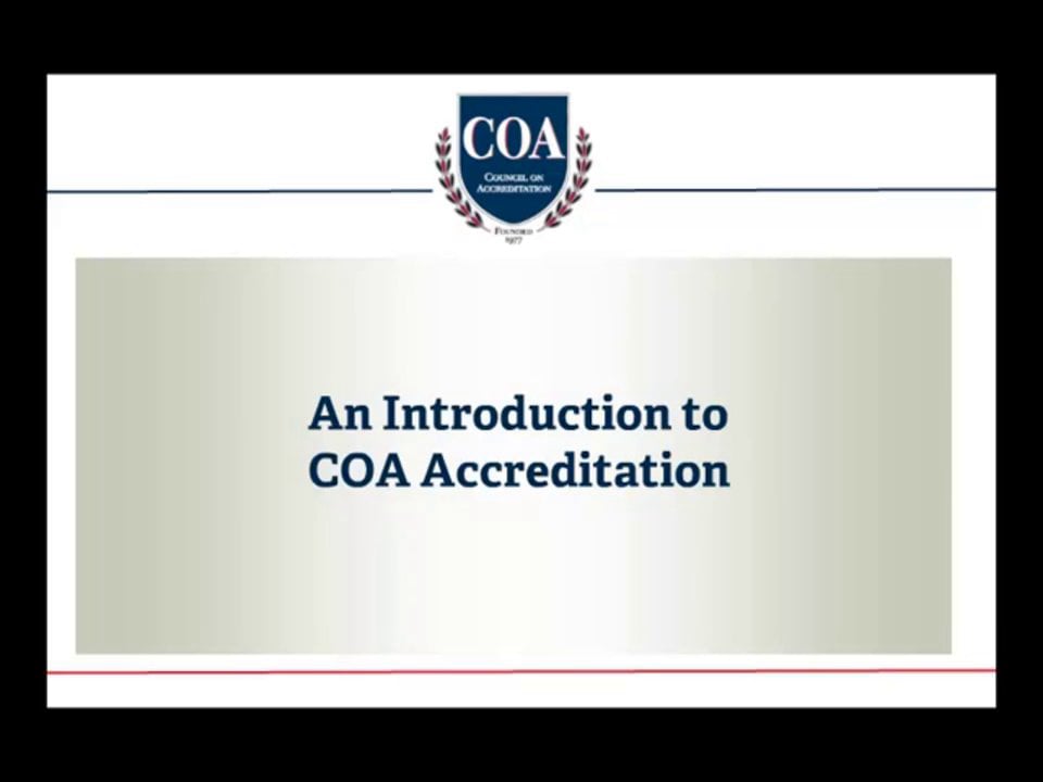 An Introduction to COA Accreditation | Videos & Movies on Vimeo