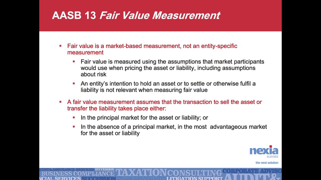 Part 4 - AASB 13 Fair Value Measurement on Vimeo