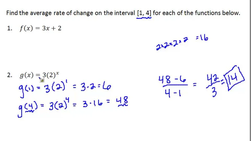 SMIH Average Rate of Change Examples on Vimeo