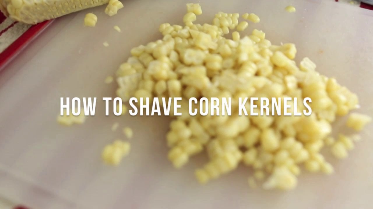 How to shave corn kernels off the cob | @cooksmarts on Vimeo