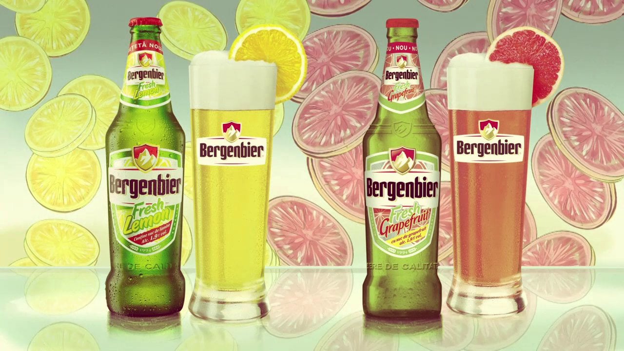 Bergenbier Fresh Lemon & Grapefruit animatics on Vimeo
