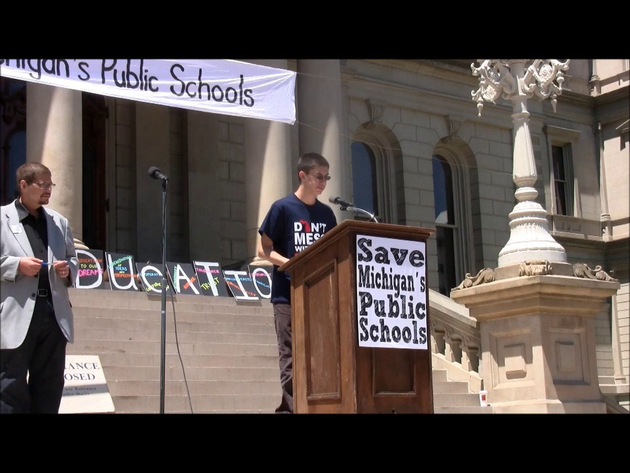 Dustin Hazen & Billy Dering at SMPS rally on Vimeo