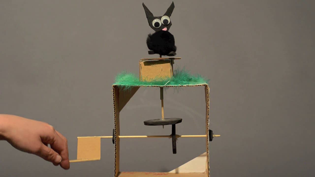 Cardboard automata bunny on Vimeo