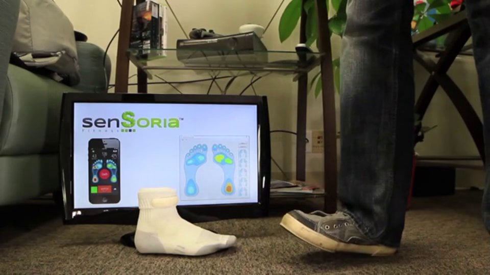 Real Time Gait Map with Sensoria Fitness Smart Sock on Vimeo