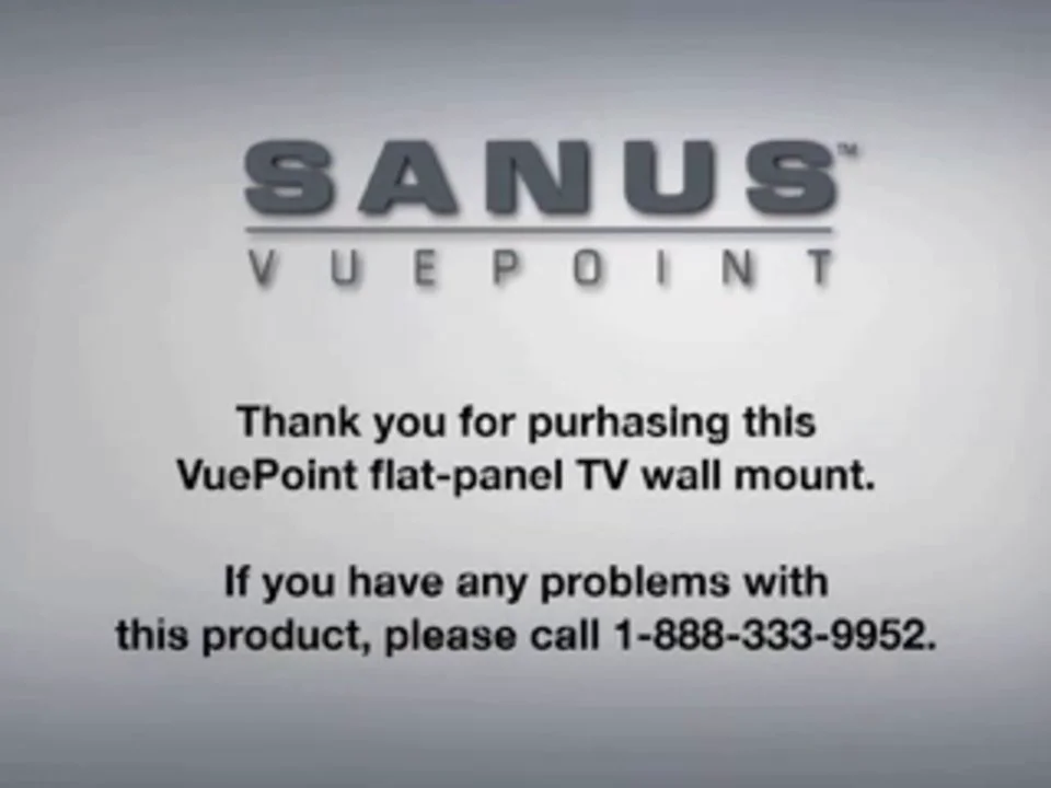 SANUS VuePoint F25 Installation Video on Vimeo