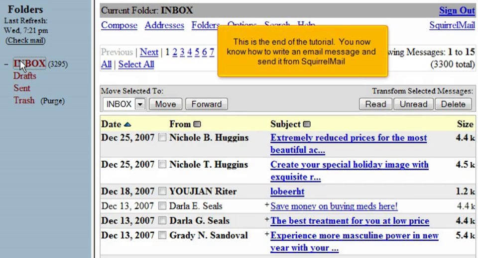 Video Tutorial on How to Write Email Messages in Squirrelmail on Vimeo