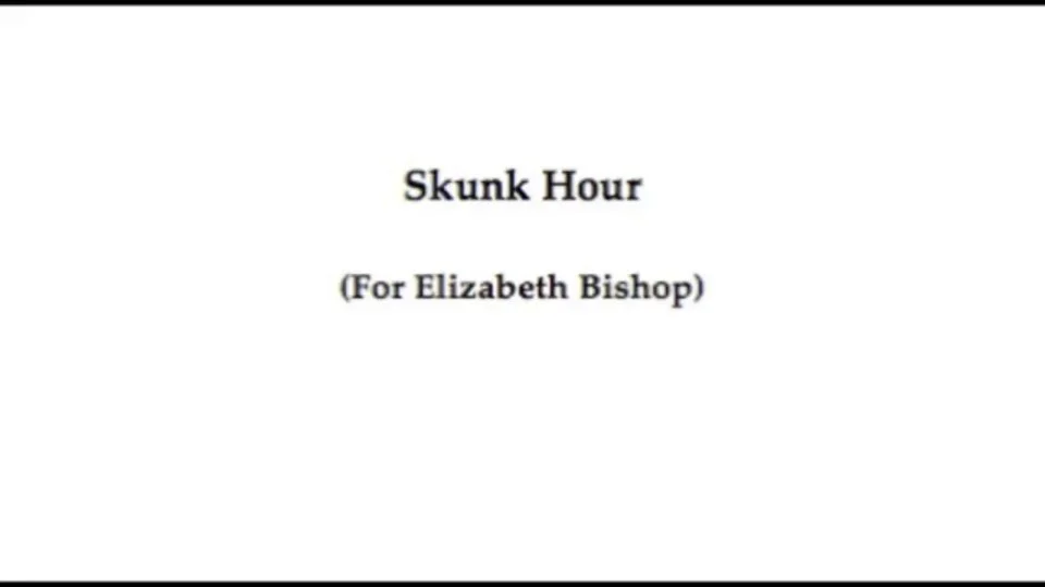 Skunk Hour read by Robert Lowell on Vimeo