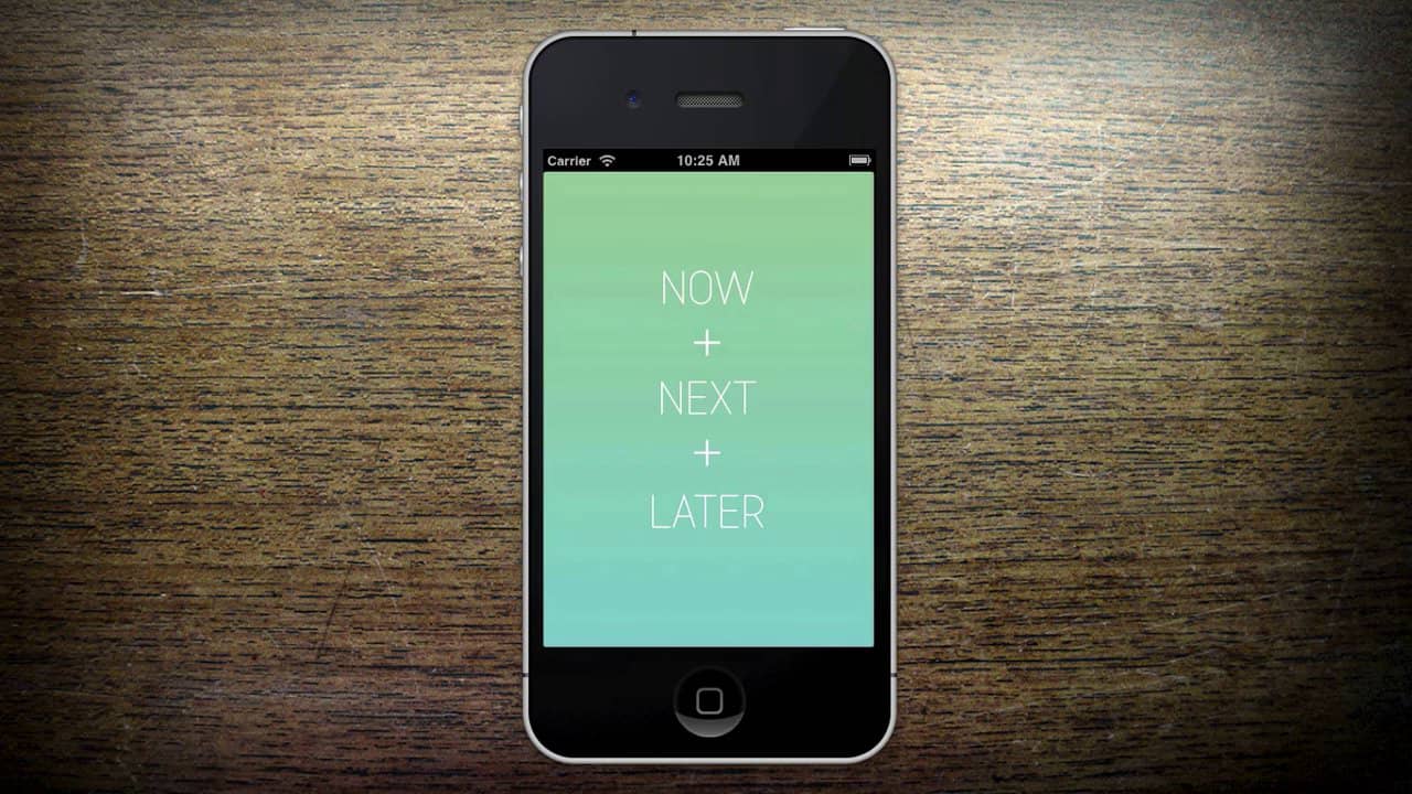 Now Next Later - a minimal weather app for iOS on Vimeo