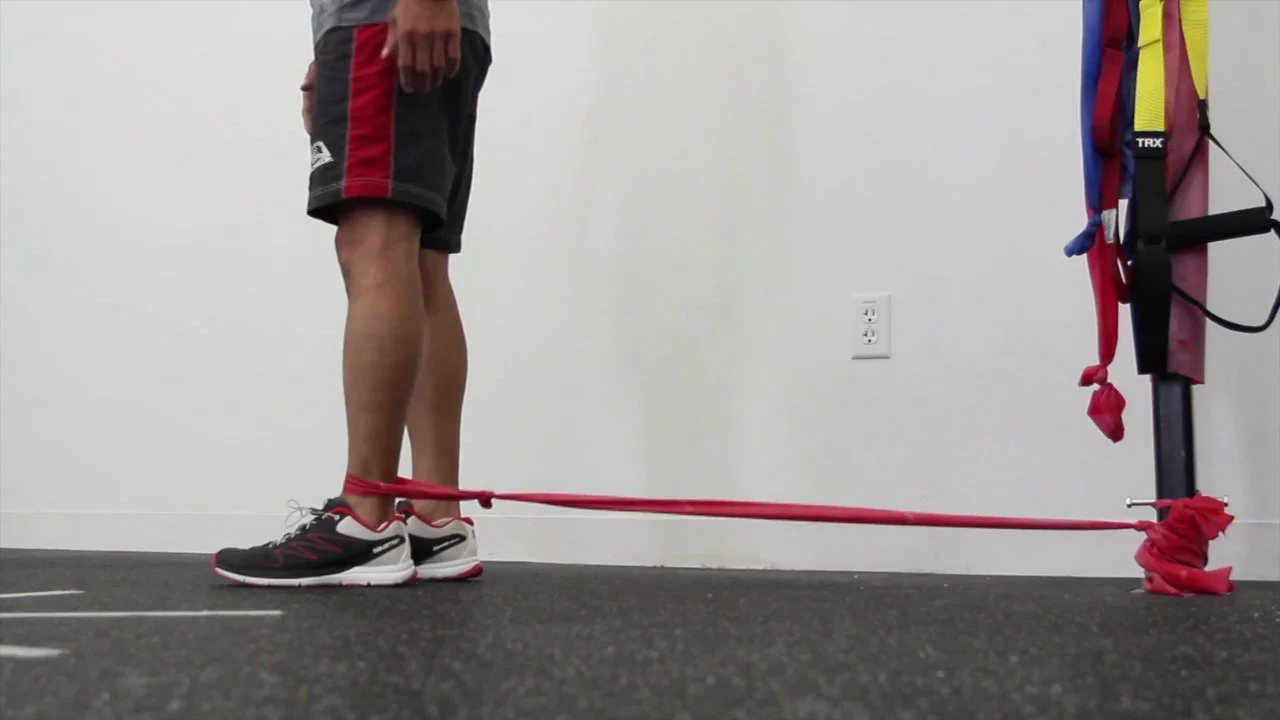 Crossover Health - Hip strengthening - 4 way hip kick exercise on Vimeo