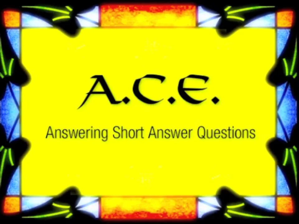 ACE: Answering Short Answer Questions on Vimeo