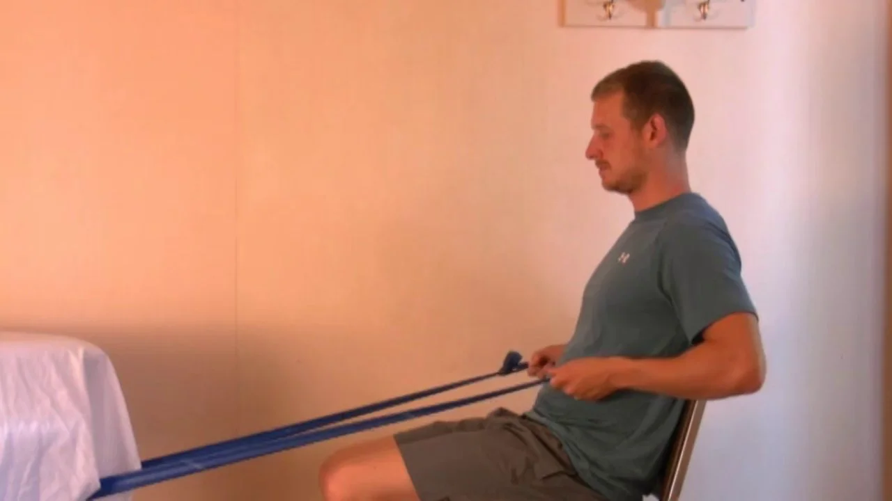 Scapular+retraction+with+resistance+band on Vimeo