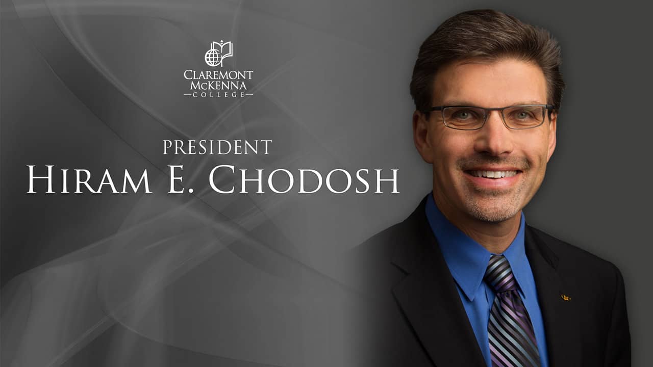Claremont McKenna College Welcomes President, Hiram E. Chodosh on Vimeo